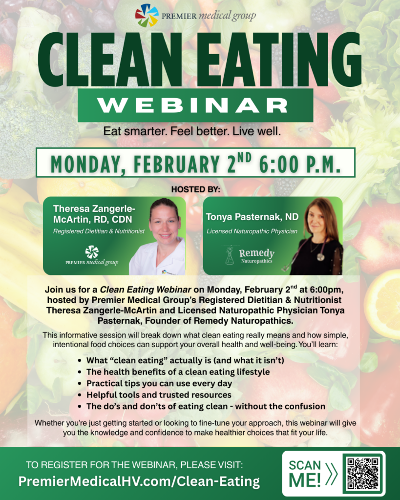 Join Us For a Clean Eating Webinar on Monday, February 2nd! - Premier ...